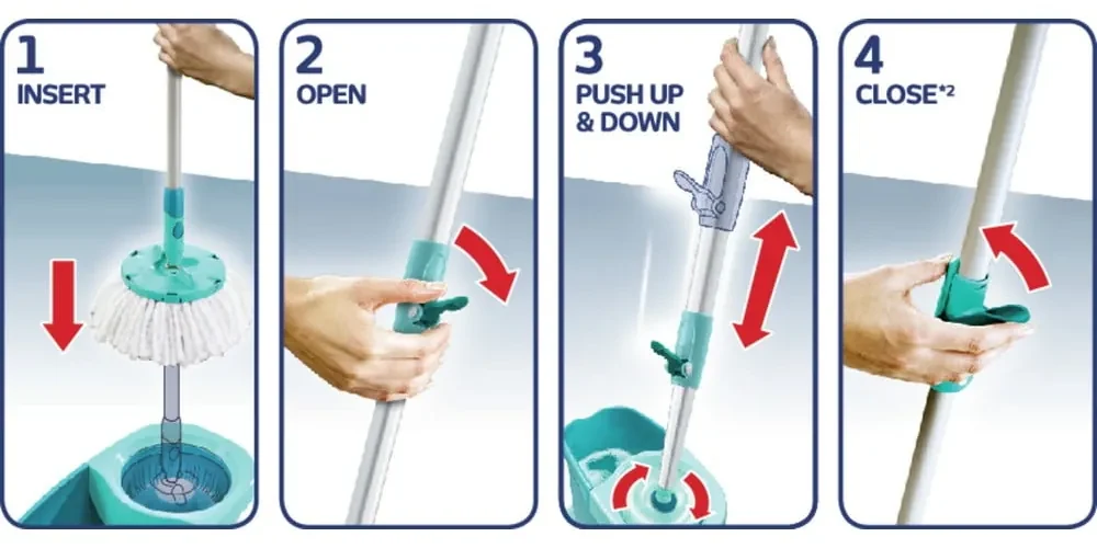 Mop rotativ cu găleată și detergent pentru pardoseli Rotation Disc Ergo ...