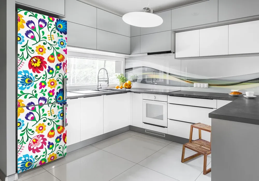 Autocolant pe frigider model etnic | BIANO