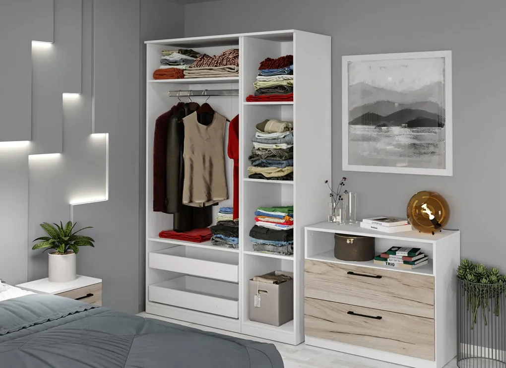 Dulap Provence - 124 cm - D4 stejar integral | BIANO