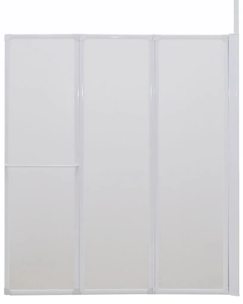 Paravan cada dus in forma de L 70x120x137 cm 4 panouri pliabil | BIANO