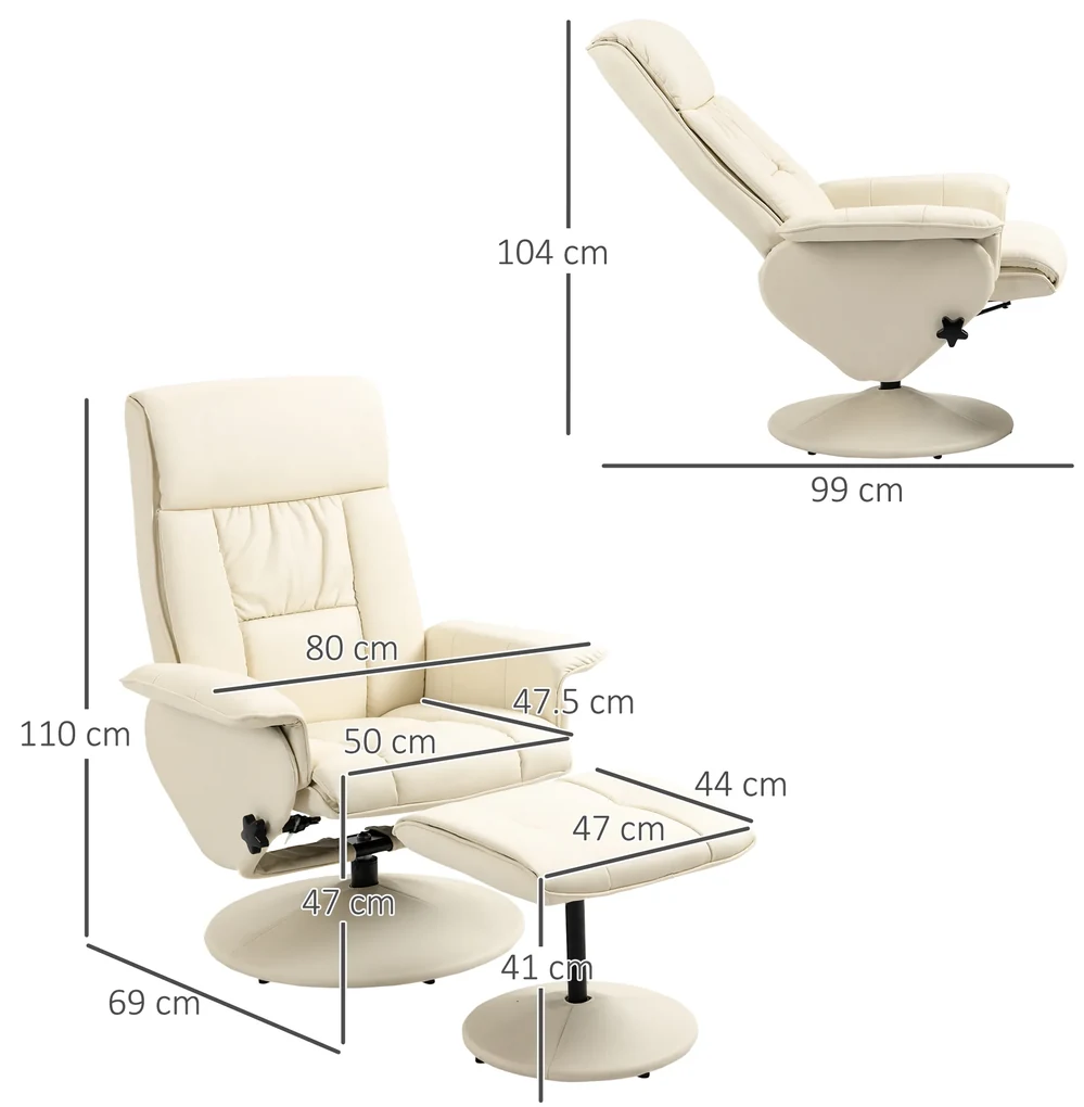 Fotoliu Living si taburet otoman cu baza infasurata, Scaun rabatabil ...