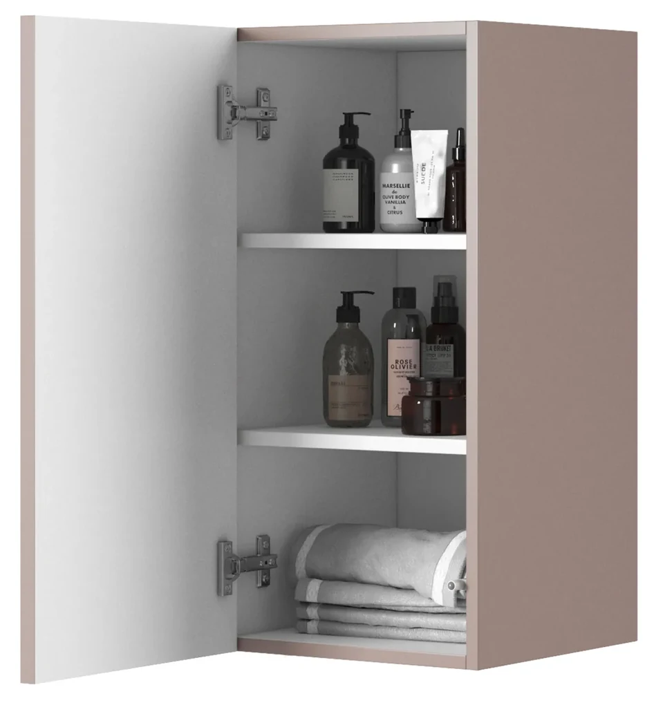 Raft de baie suspendat Nicole 70 cm - MDF roz antic | BIANO