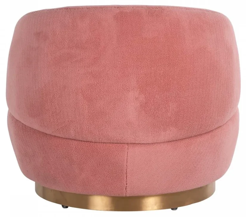 Fotoliu rotativ tapitat roz | BIANO