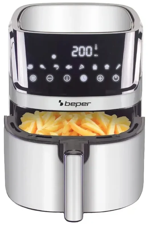Friteuza cu aer cald BEPER BP101070, 7 l, 1700 W, Timer 60 minute, 8 ...