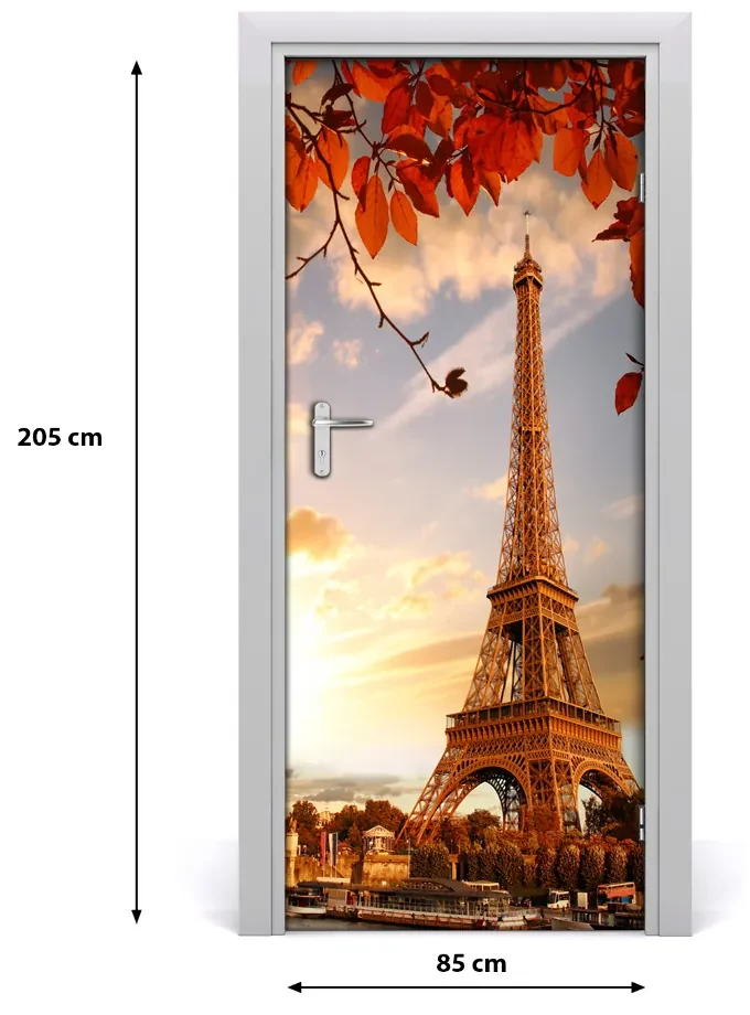Autocolante pentru usi usa autoadeziv Turnul Eiffel | BIANO