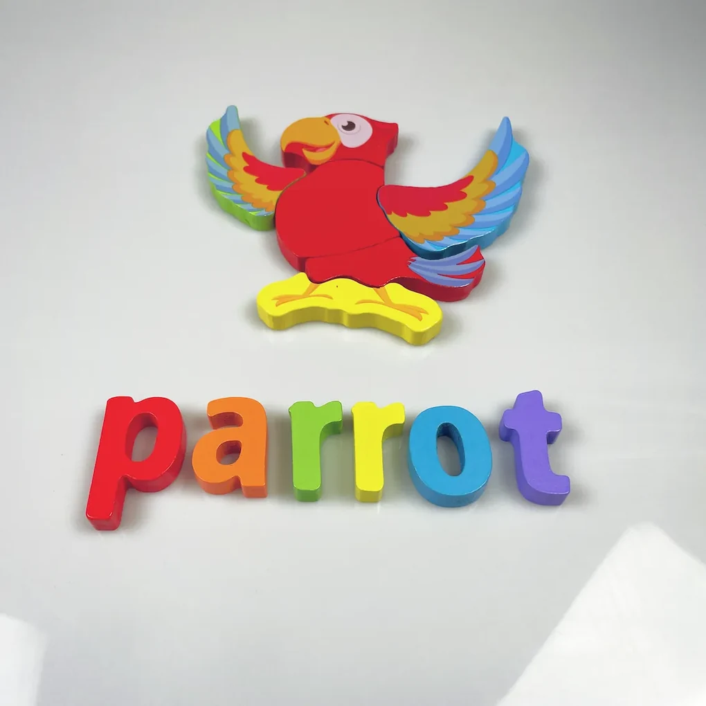 Puzzle din lemn pentru copii "Papagal" | BIANO