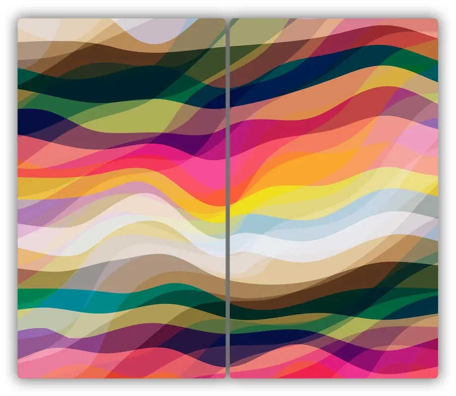 Tocator din sticla valuri abstracte | BIANO