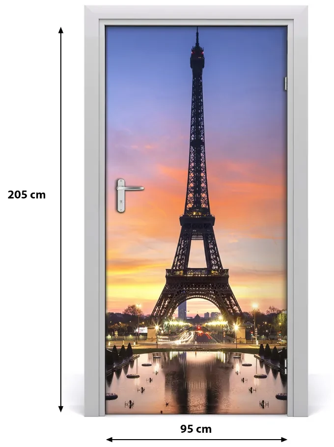 Autocolante pentru usi usa autoadeziv Turnul Eiffel | BIANO