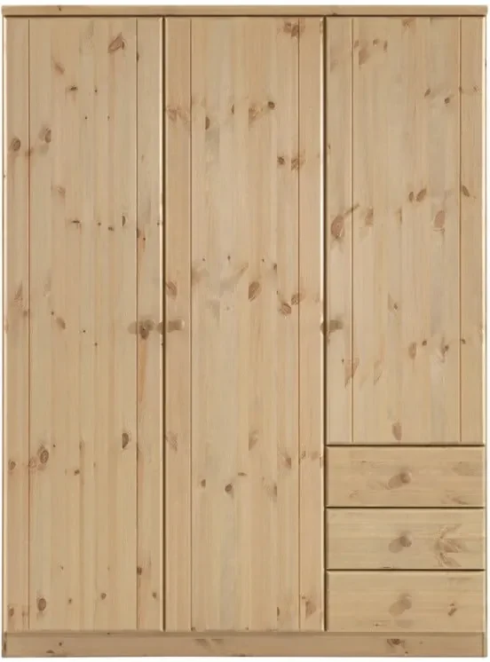 Dulap din lemn de pin Steens Ribe, 202 x 150,5 cm, maro deschis | BIANO