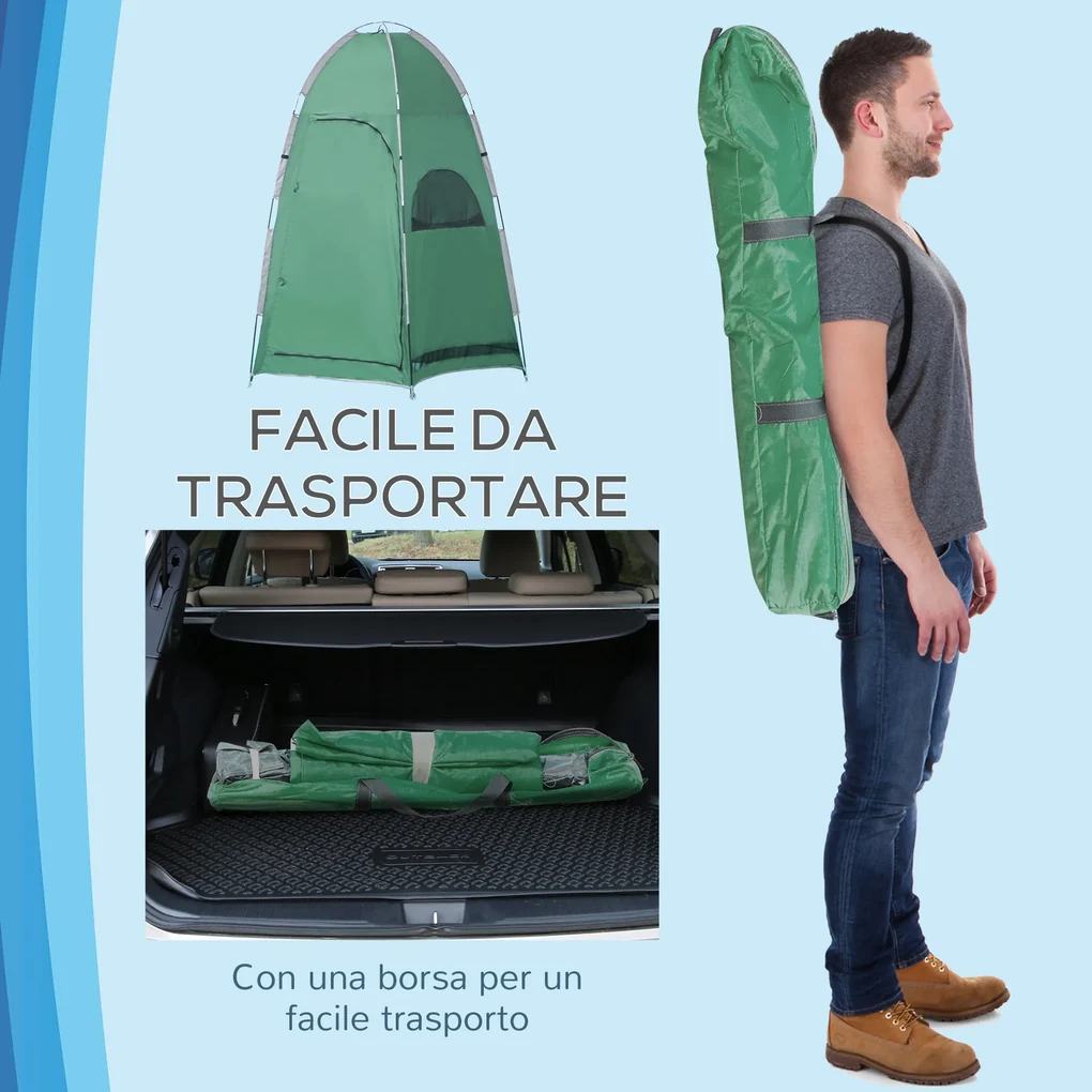Outsunny Cort Dus Vestiar Intimitate Adăpost Portabil Exterior Camping ...