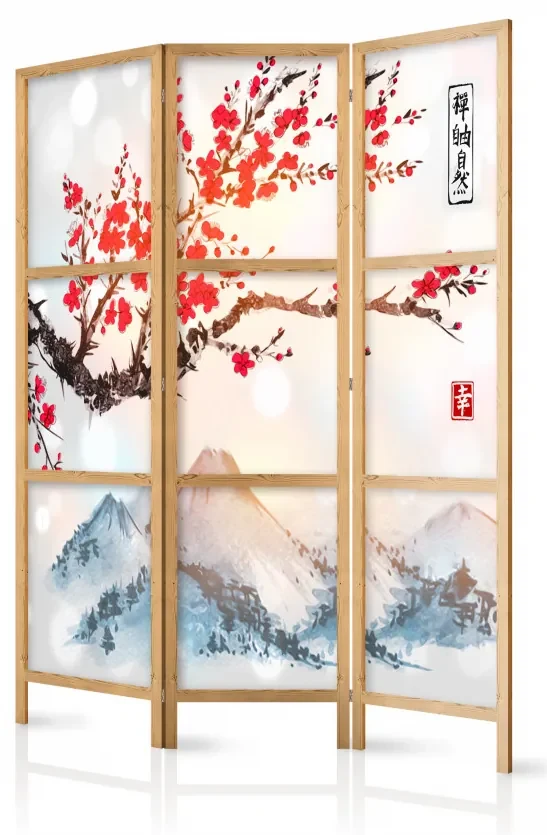 Paravan japonez - Japanese Style: Fuji Mountain [Room Dividers] | BIANO