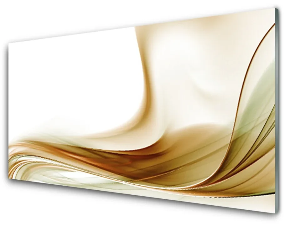 Tablou pe sticla Abstract Art Verde Gri Alb | BIANO