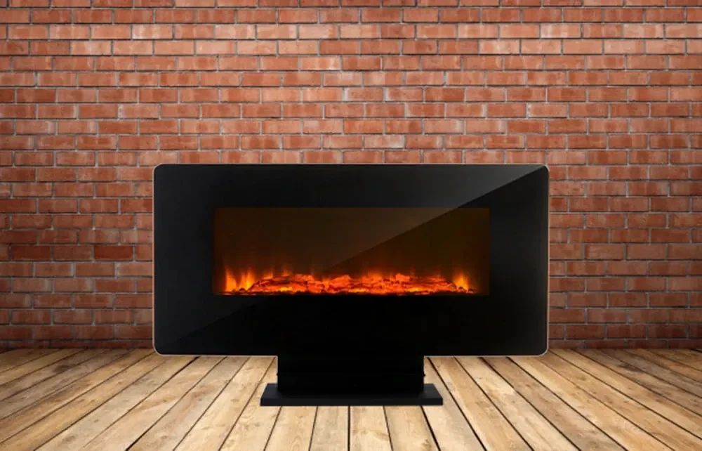 Șemineu electric, montare pe perete/montare pe picior, 1500w ...