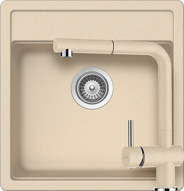 Set chiuveta bucatarie Schock Nemo N-100S 490 x 510 mm si baterie bucatarie Schock Epos ...