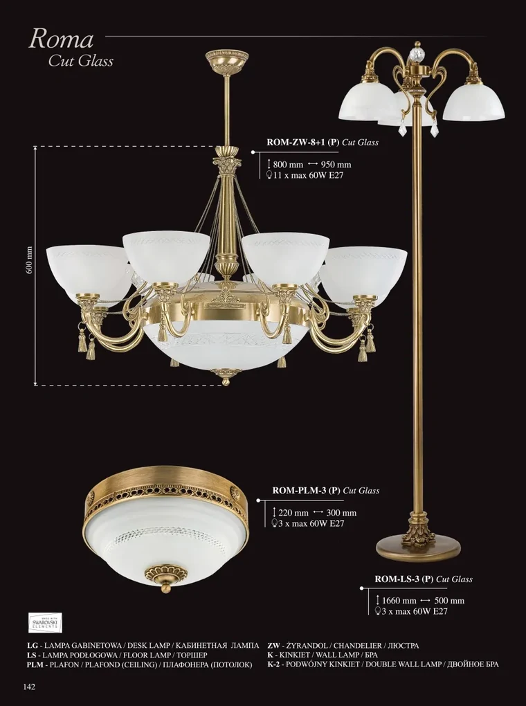 Lampa de podea eleganta design clasic Roma | BIANO