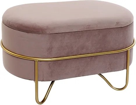 Bancheta Fancy Pink cu tapiterie catifelata roz 72 cm | BIANO