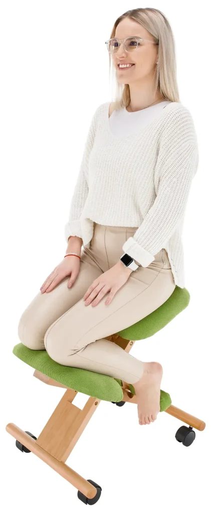 Scaun genunchi ergonomic, verde fag, GROCO | BIANO