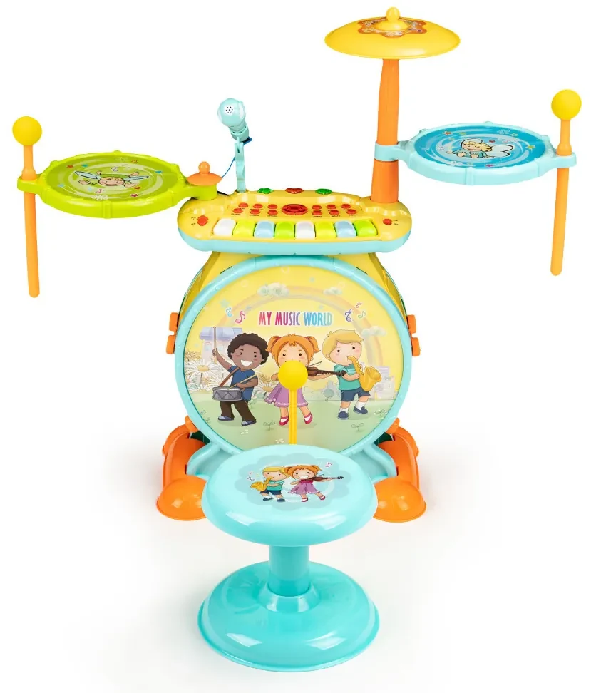 Drum set pian karaoke microfon 2 în 1 mp3 LED | BIANO