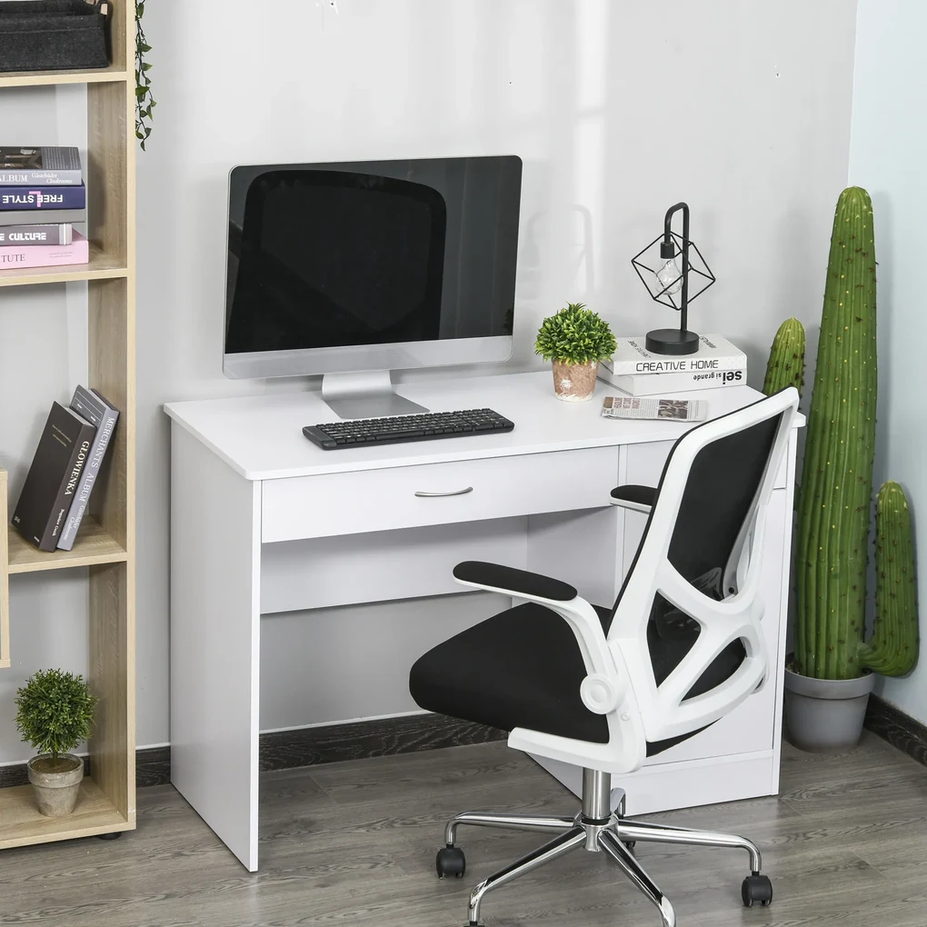HOMCOM Birou Modern pentru PC si Computer cu 2 Sertare si 1 Dulap ...