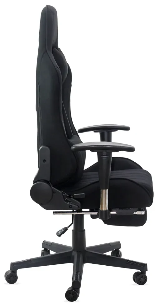 Scaun gaming negru din stofa, reglabil si modern OFF 296 | BIANO