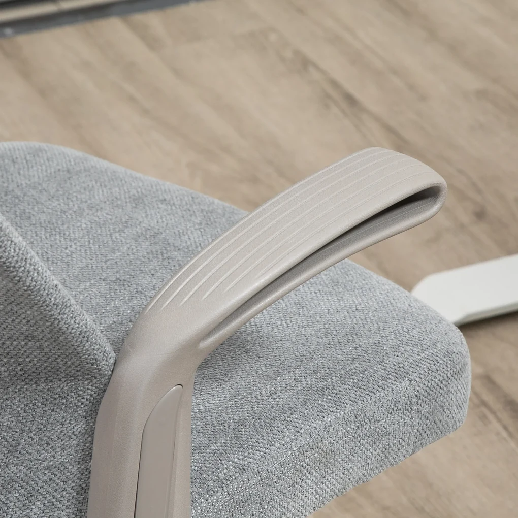 Scaun de birou elegant Vinsetto cu tesatura cu efect de in, ergonomic ...