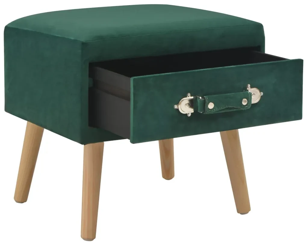 247538 vidaXL Noptieră, verde, 40 x 35 x 40 cm, catifea | BIANO