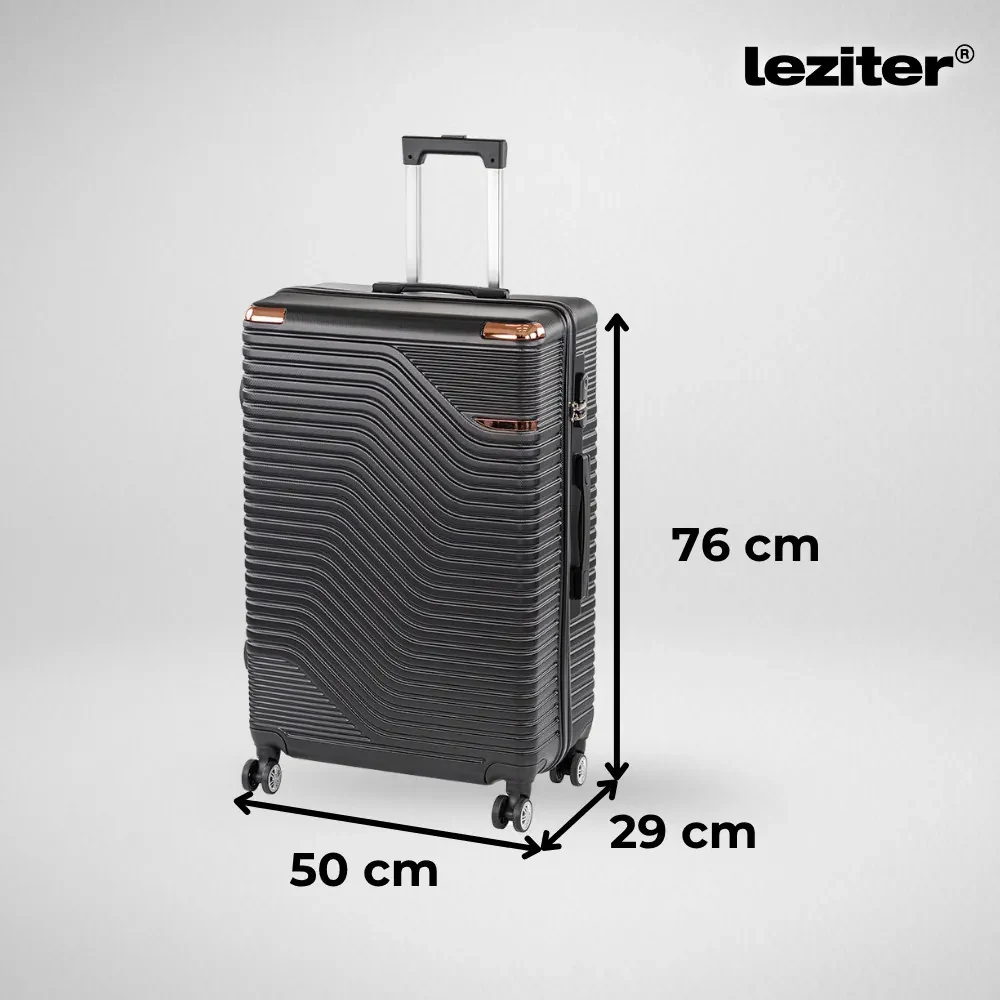 TraveLux Urban XI set valize cu role negru | BIANO