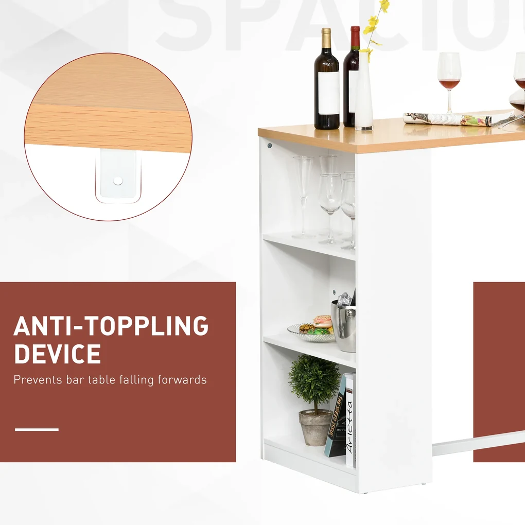 Masa tip bar HOMCOM, pentru bucatarie, masa inalta, tejghea | Aosom ...