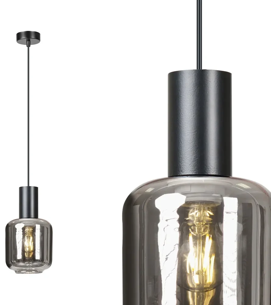 Pendul Ingvar 1 Black 1014/1 Emibig Lighting, Modern, E14, Polonia | BIANO