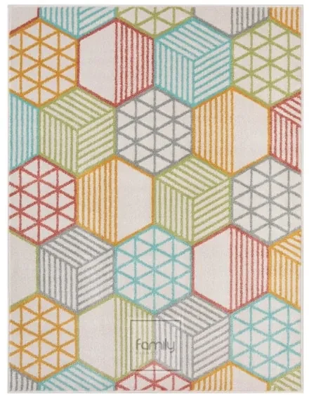 Covor colorat cu modele geometrice Lățime: 120 cm | Lungime: 160 cm | BIANO