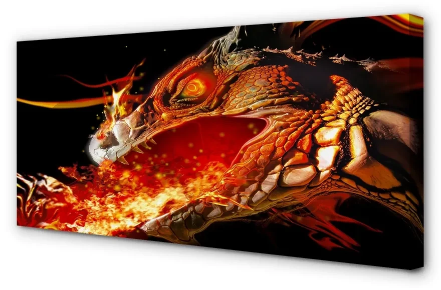 Tablouri canvas dragon de foc-respirație | BIANO