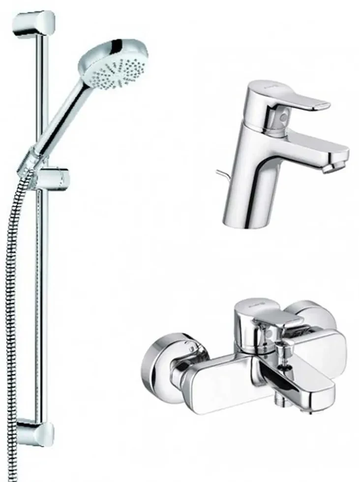 Set baie cu baterie lavoar, baterie cada sau dus si set dus Kludi ...