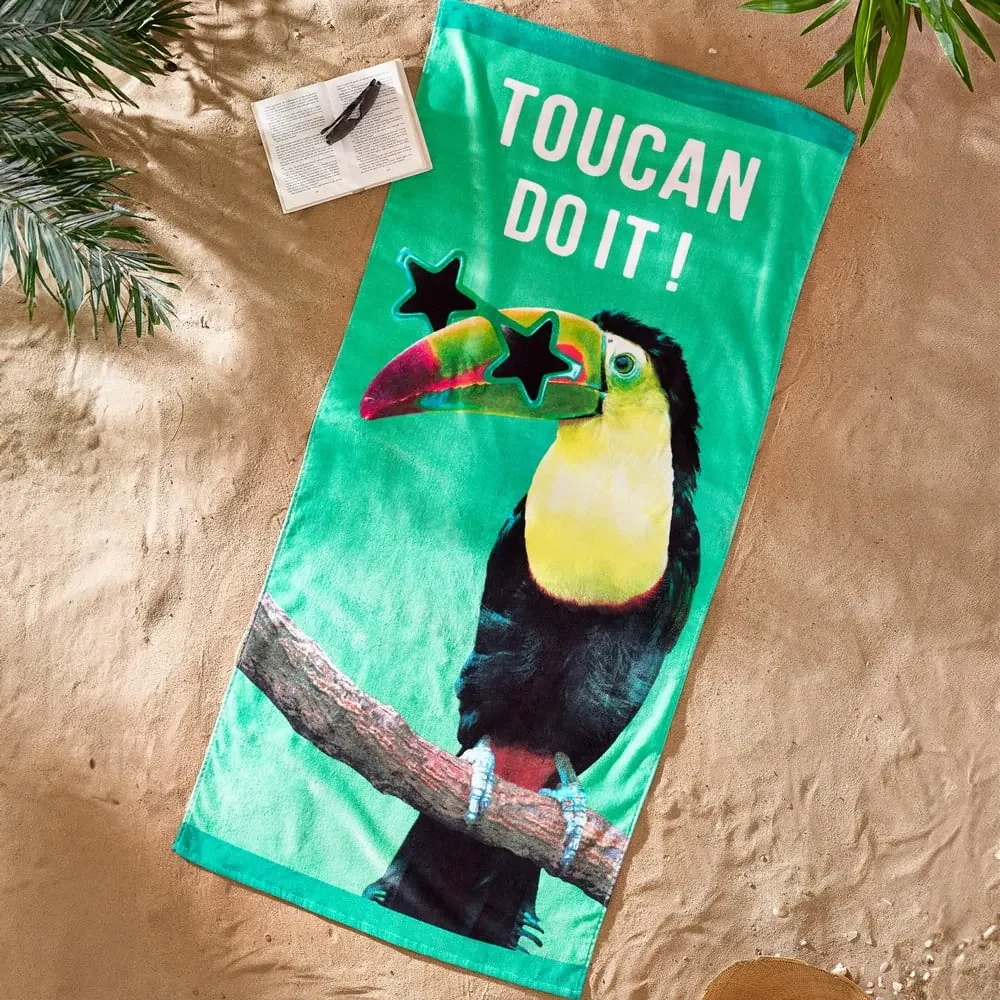 Prosop de plajă verde din bumbac 76x160 cm Toucan Do It – Catherine ...