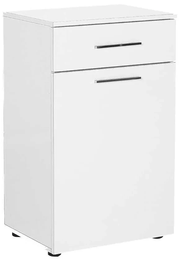 Dulap Baie cu cos de rufe Adore Diamond Mini, sertar, Alb Lucios, 52 x ...