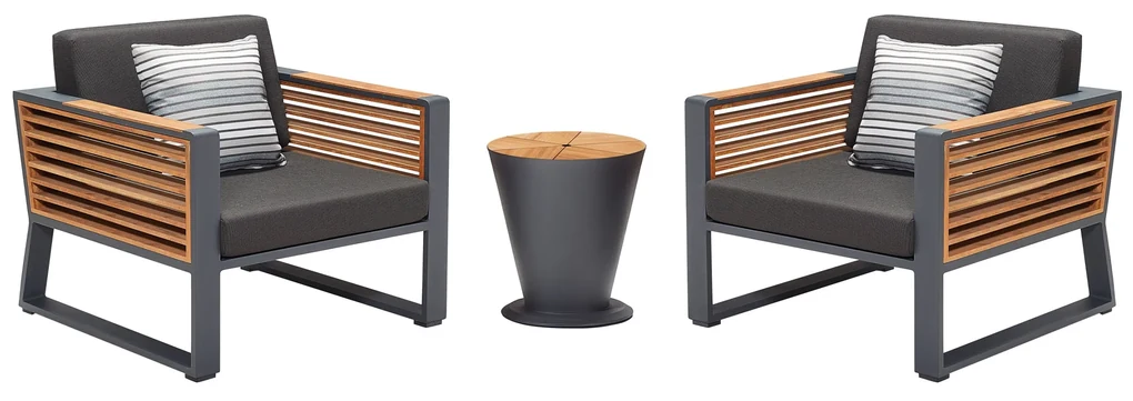 Set mobilier gradina Higold New York, 2 fotolii si o masa de cafea si ...