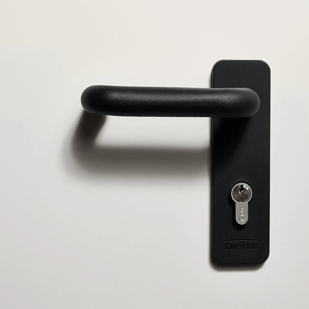 Usa metalica dubla blat 60 mm intrare secundara cu geam - RAL 9001 ...