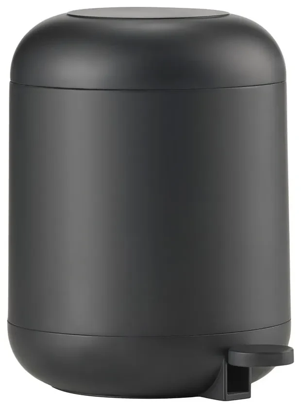 Coș de gunoi negru cu pedală din plastic 4 l Sensu – Zone | BIANO