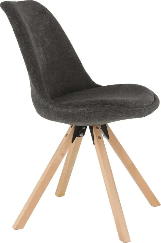 Scaun, material textil gri-maro/lemn fag, SABRA | BIANO