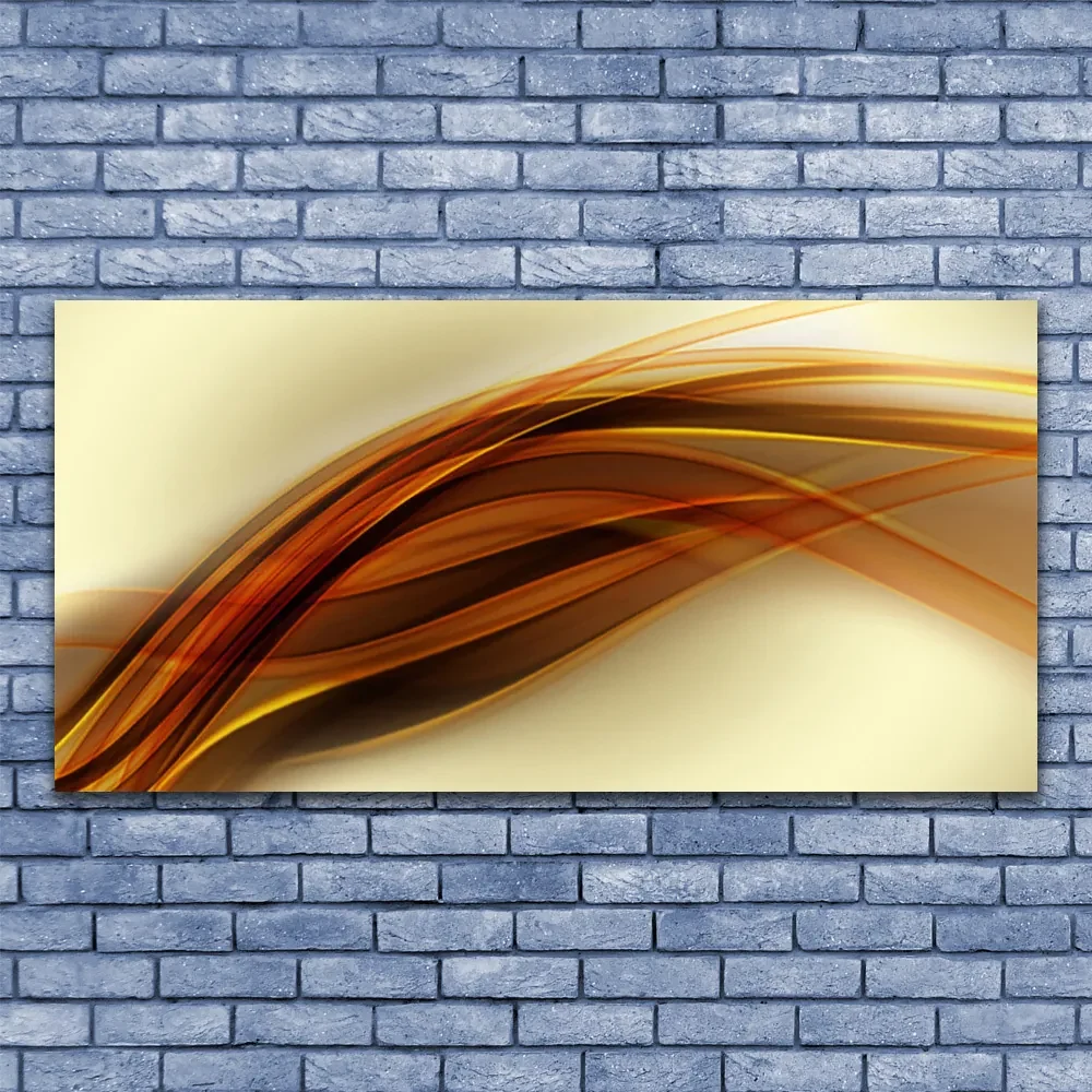 Tablou pe panza canvas Abstract Art Alb Portocaliu Maro | BIANO