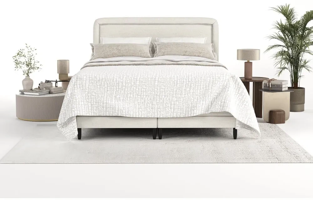 Pat boxspring crem 160x200 cm Dove – Maison de Rêve | BIANO
