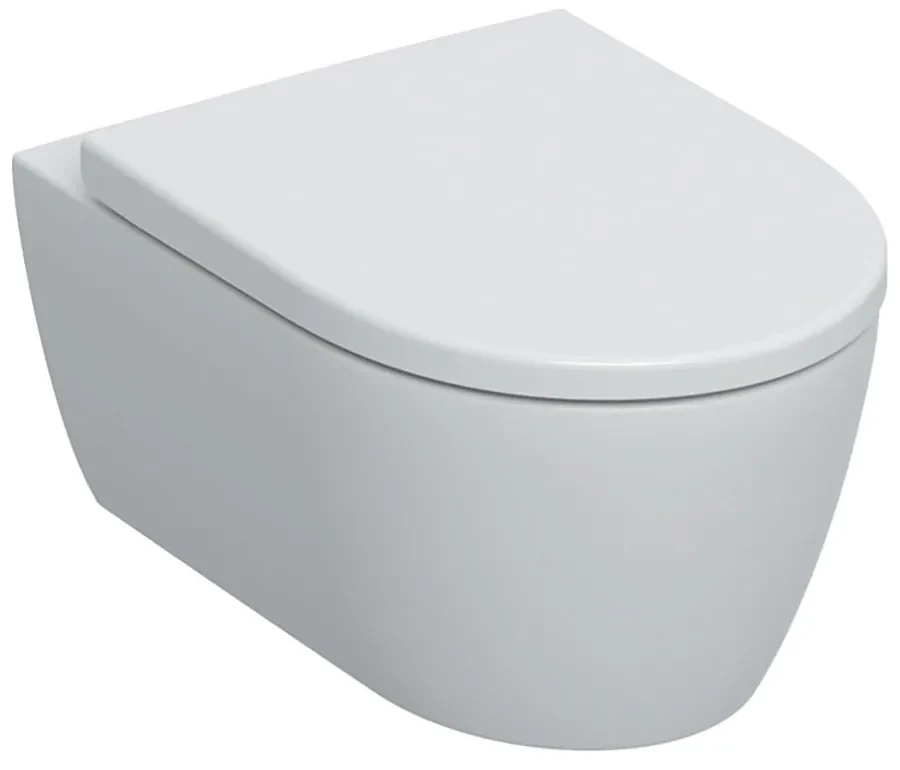 Set vas wc suspendat Geberit iCon rimfree alb cu capac softclose | BIANO