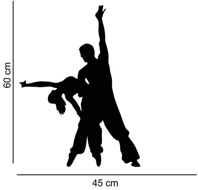 Sticker perete Siluete dansatori latino | BIANO