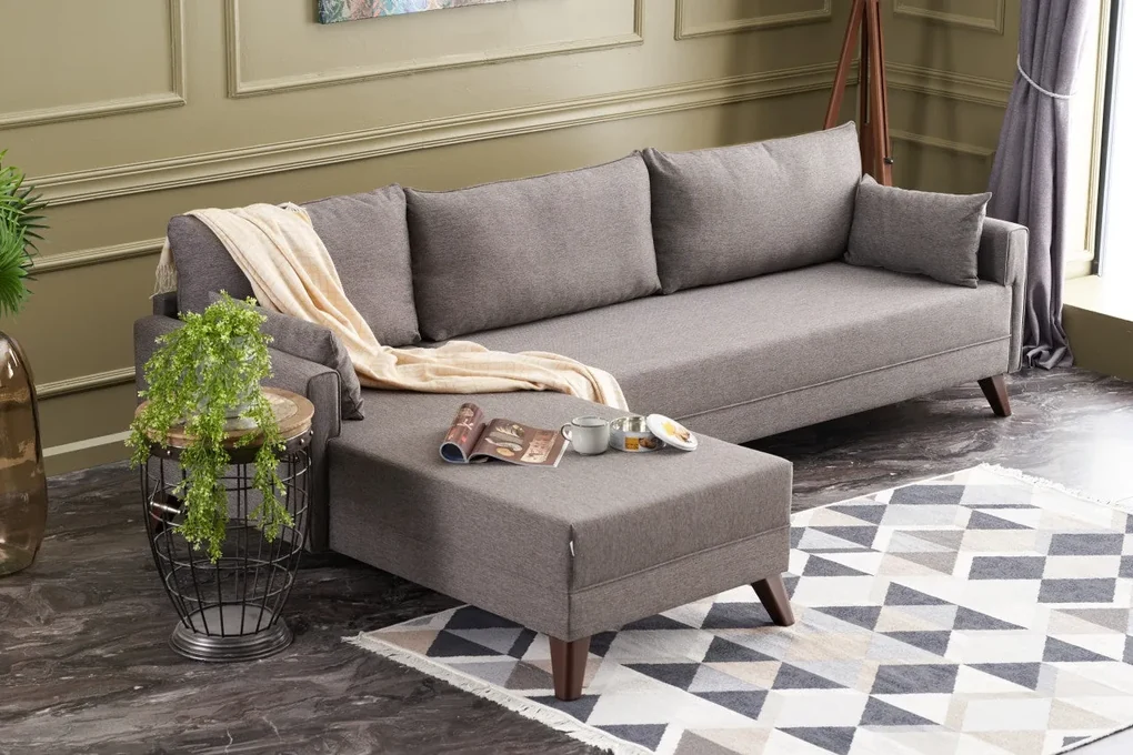 Canapea de colț Bella Corner Sofa Left - Brown | BIANO
