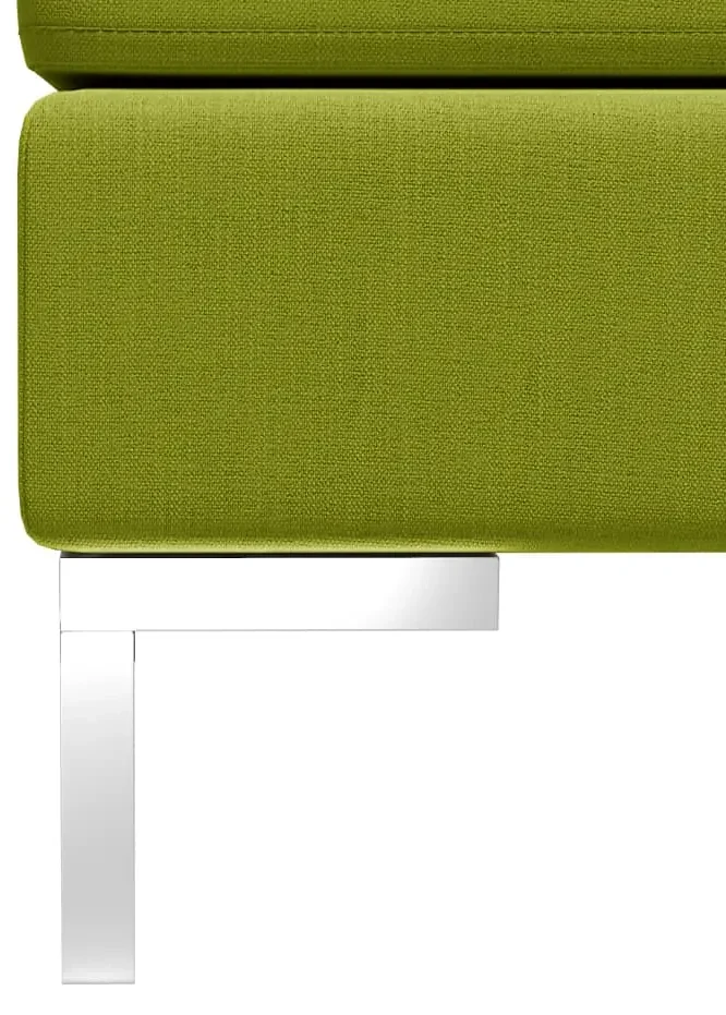 Canapea de colt modulara cu perna, verde, material textil Verde ...