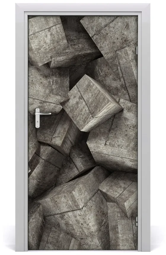 Autocolante pentru usi cuburi de beton | Biano