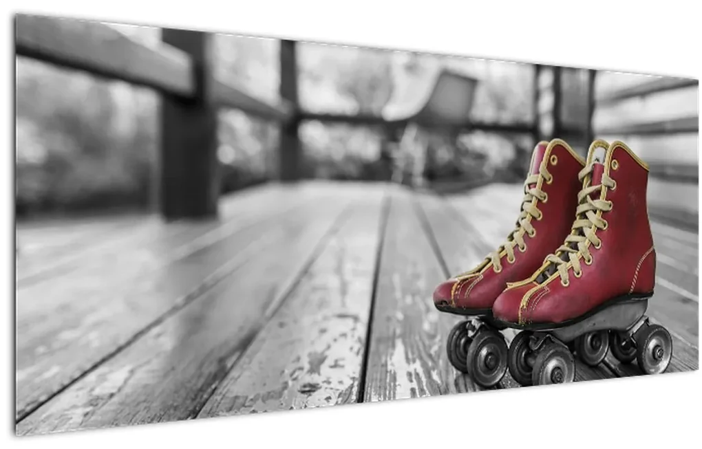Tablou cu pantofi cu role vechi roșii (120x50 cm), în 40 de alte ...