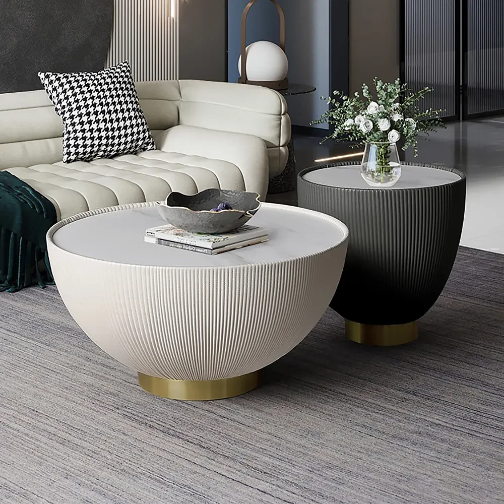 Masuta de cafea rotunda moderna gri DEPRIMO 14358 by Deprimo | BIANO