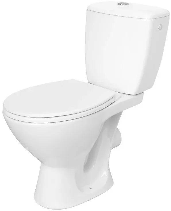 Set vas WC stativ cu rezervor si capac, evacuare orizontala, Cersanit ...