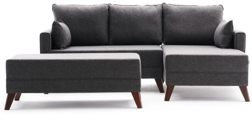 Canapea extensibilă de colț Bella Mini Corner Sofa Right - Anthracite ...