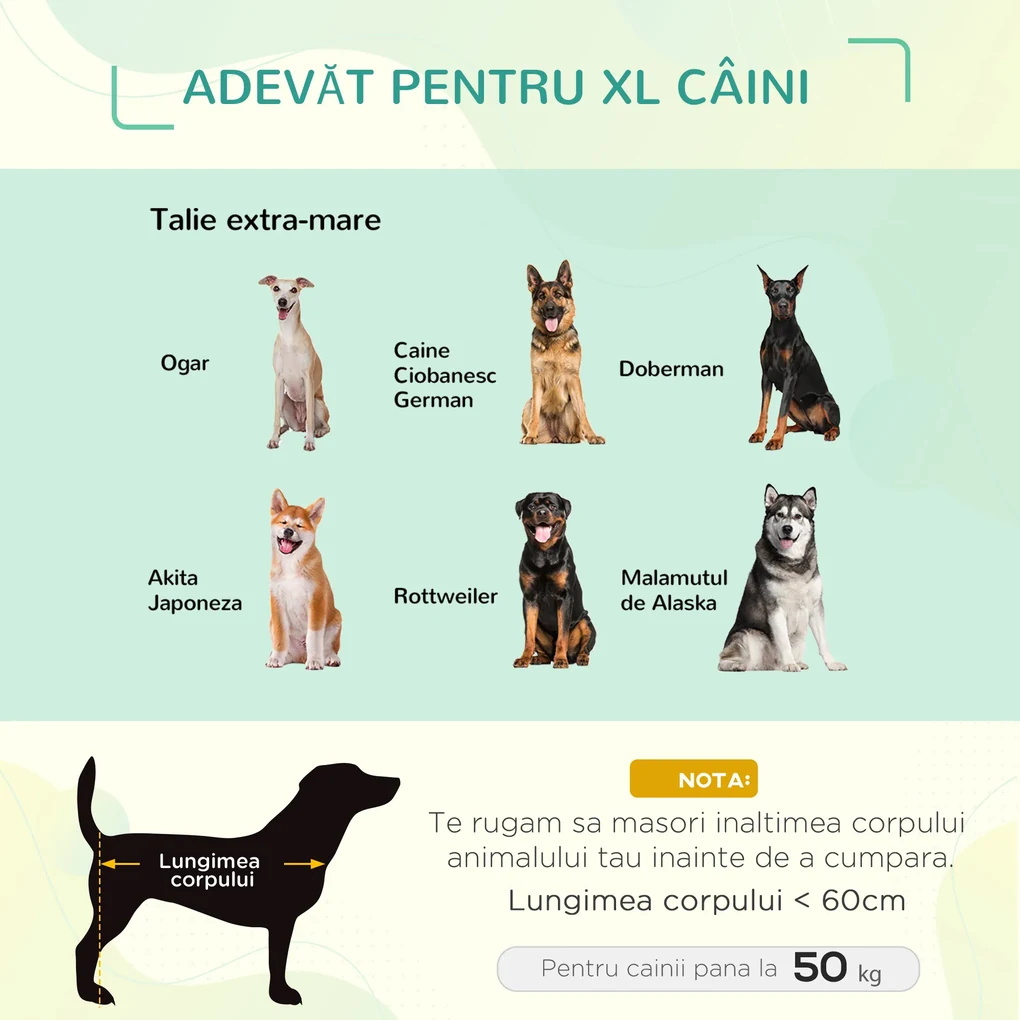PawHut Pat pentru Caini cu Acoperis de Exterior si Interior, Patut ...